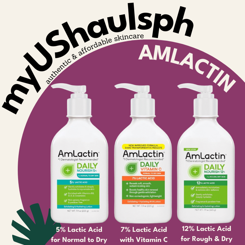 AUTHENTIC AMLACTIN Daily Nourish Lotion 12% Lactic Acid for Rough, Dry ...