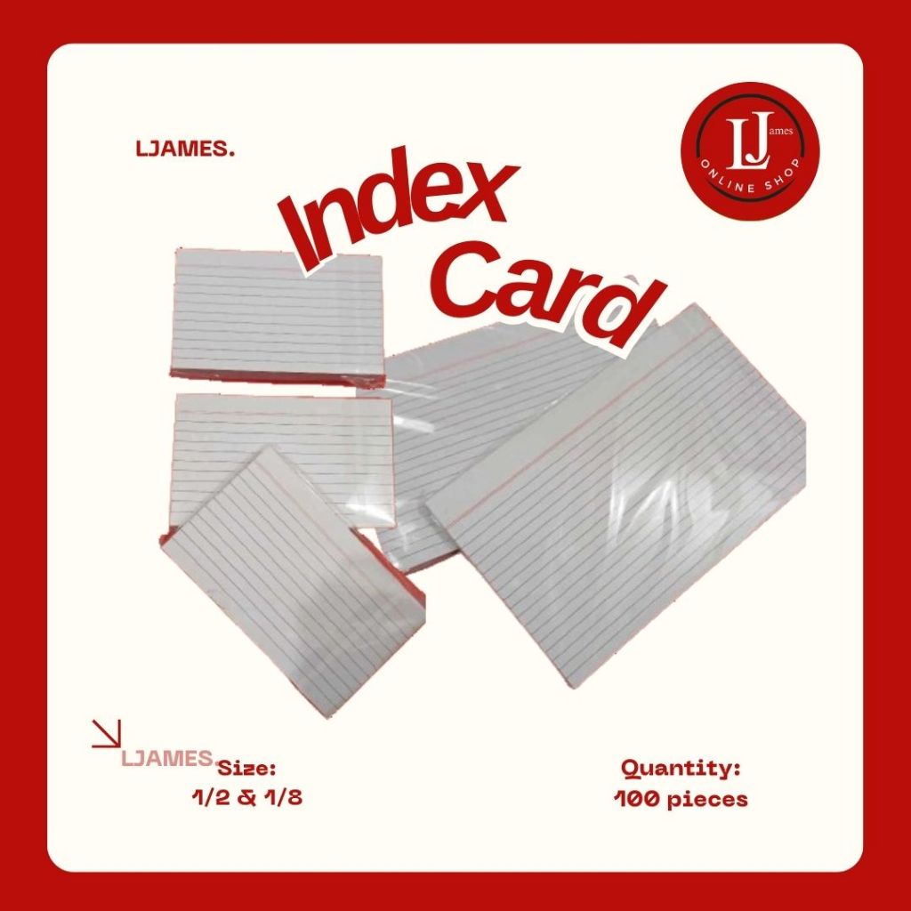Index Card Sizes (1/2, 1/4, 1/8) | Shopee Malaysia