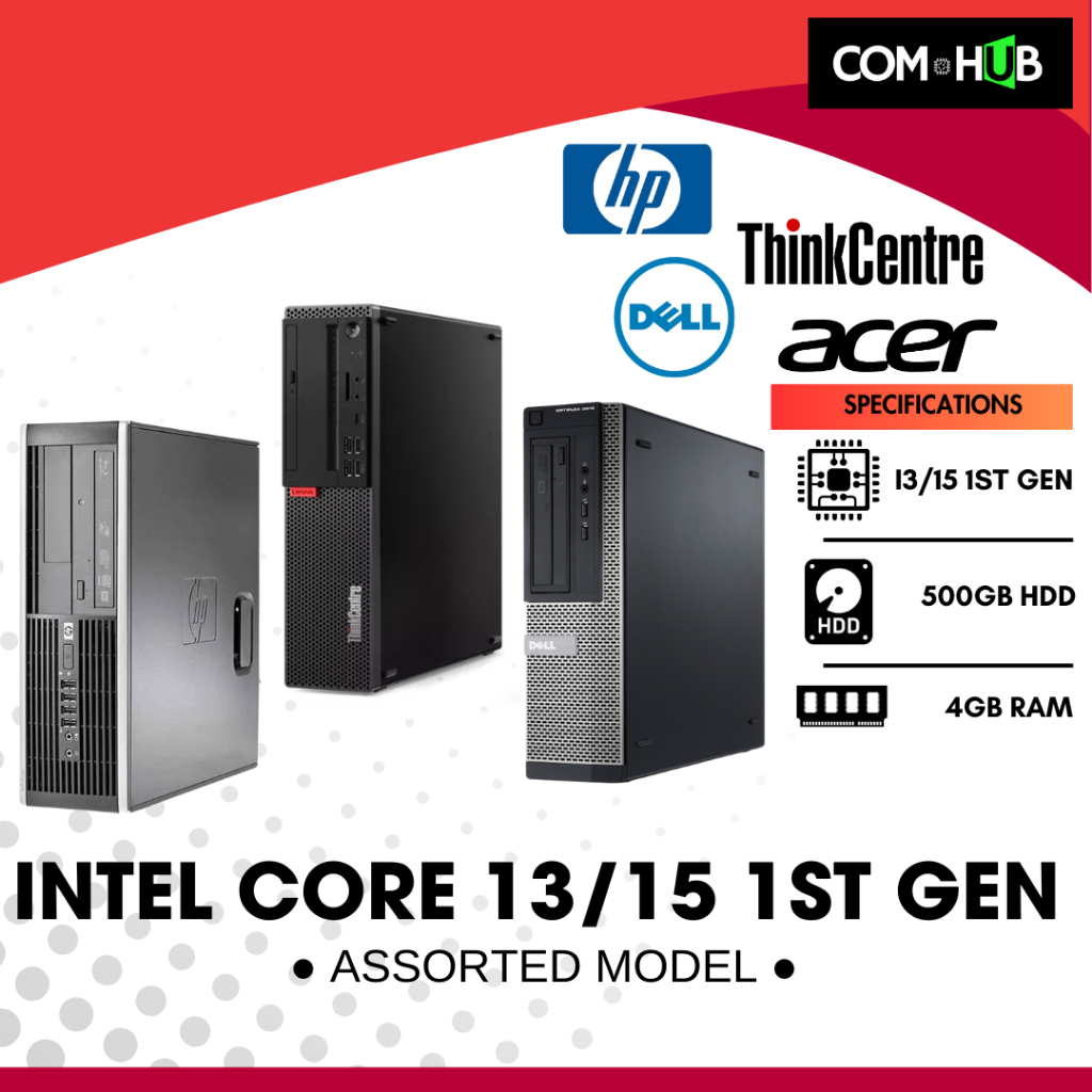 Com Hub PC | Intel Core i3/i5 1st Gen with 4gb RAM 500gb HDD Branded ...