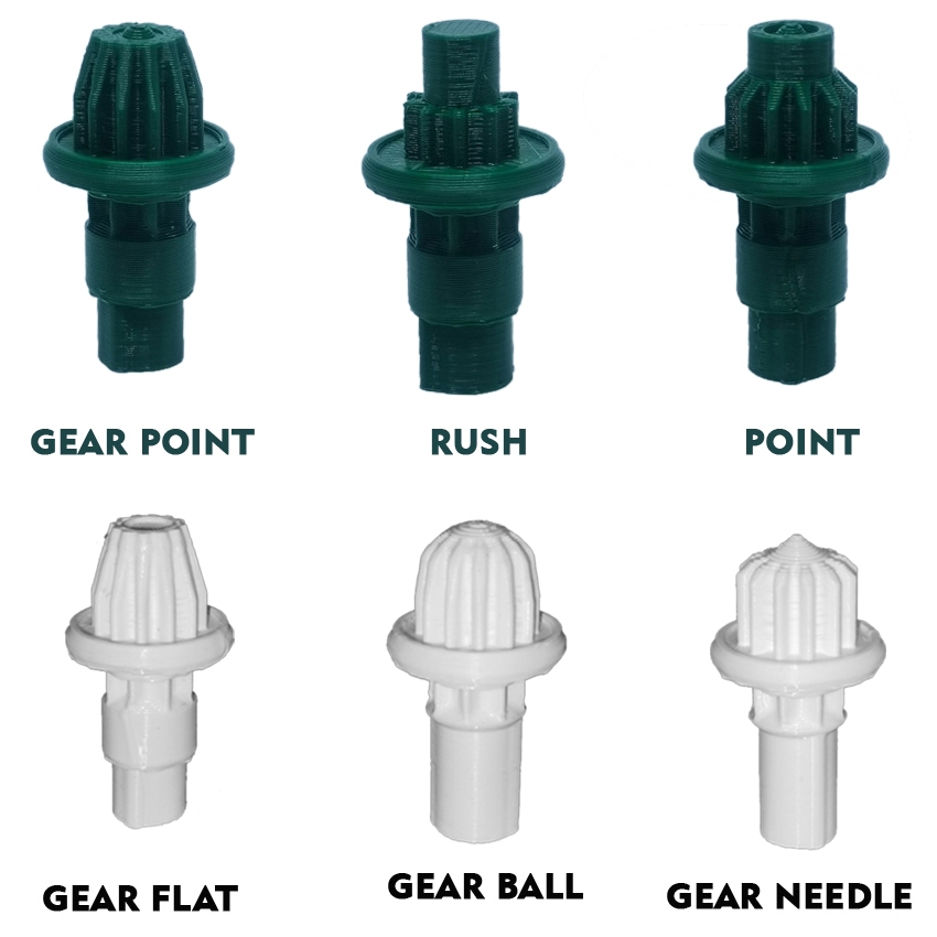 Beyblade X 3D Printed Gear Ball Flat Point Needle Rush Bits Tip ...