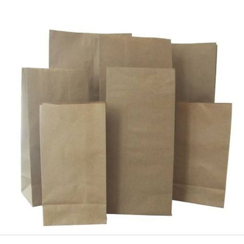 50pcs - All Sizes 53gsm Brown Paper Bag Brown Kraft Paper Bag Kraft ...