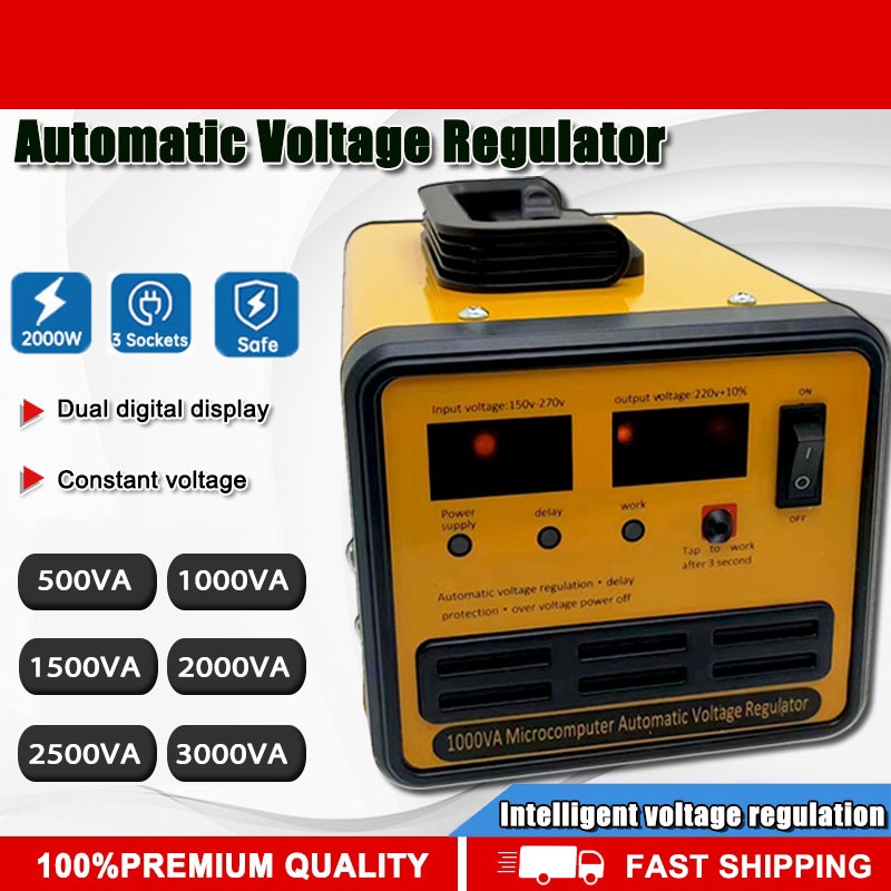 AVR 2000 Watts Automatic Voltage Regulator Servo Type AVR Time Delay ...