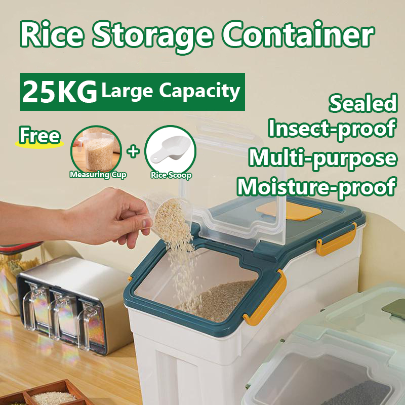 25kg rice storage container rice dispenser 25kilos Rice dispenser with ...