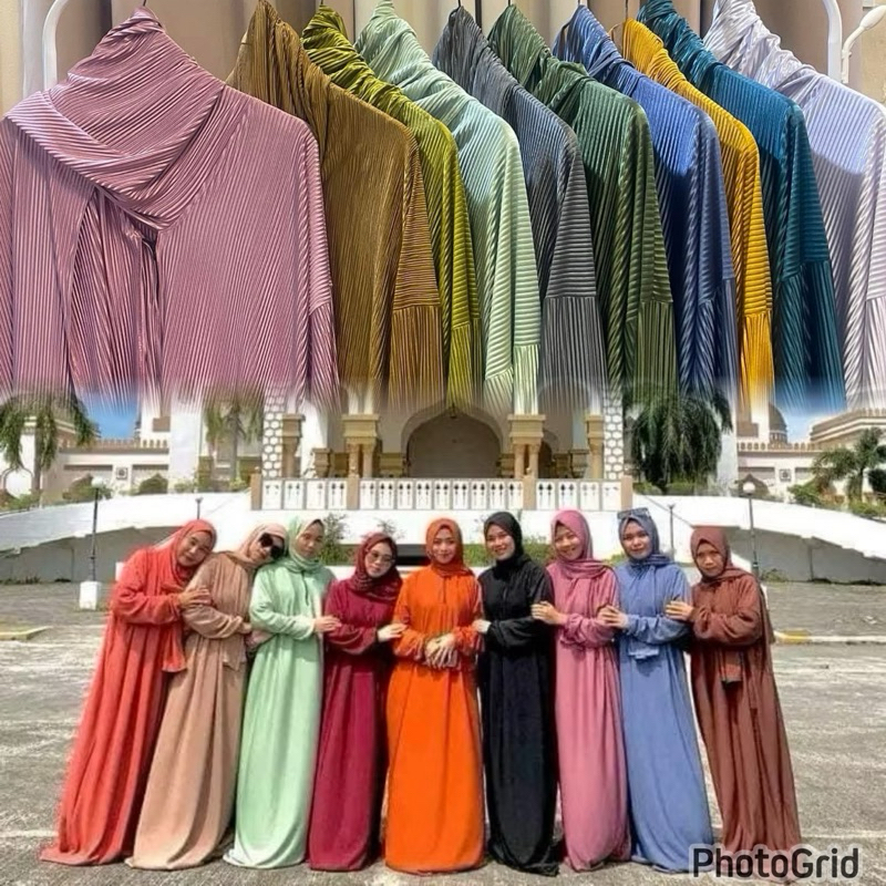 NH Pleated Prayer Dress Terno Set Hijab Malaysian Inspired Muslimah ...