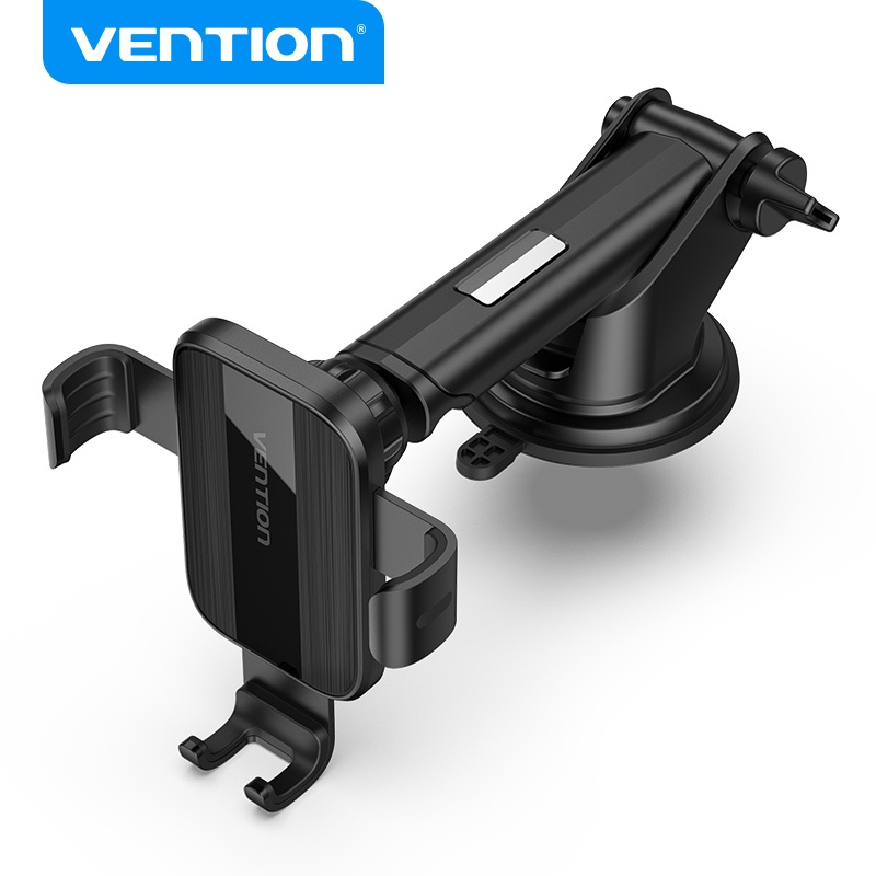 Vention Auto-Clamping Car Phone Mount With Suction Cup Black Square Type - KCOB0 | Shopee Malaysia