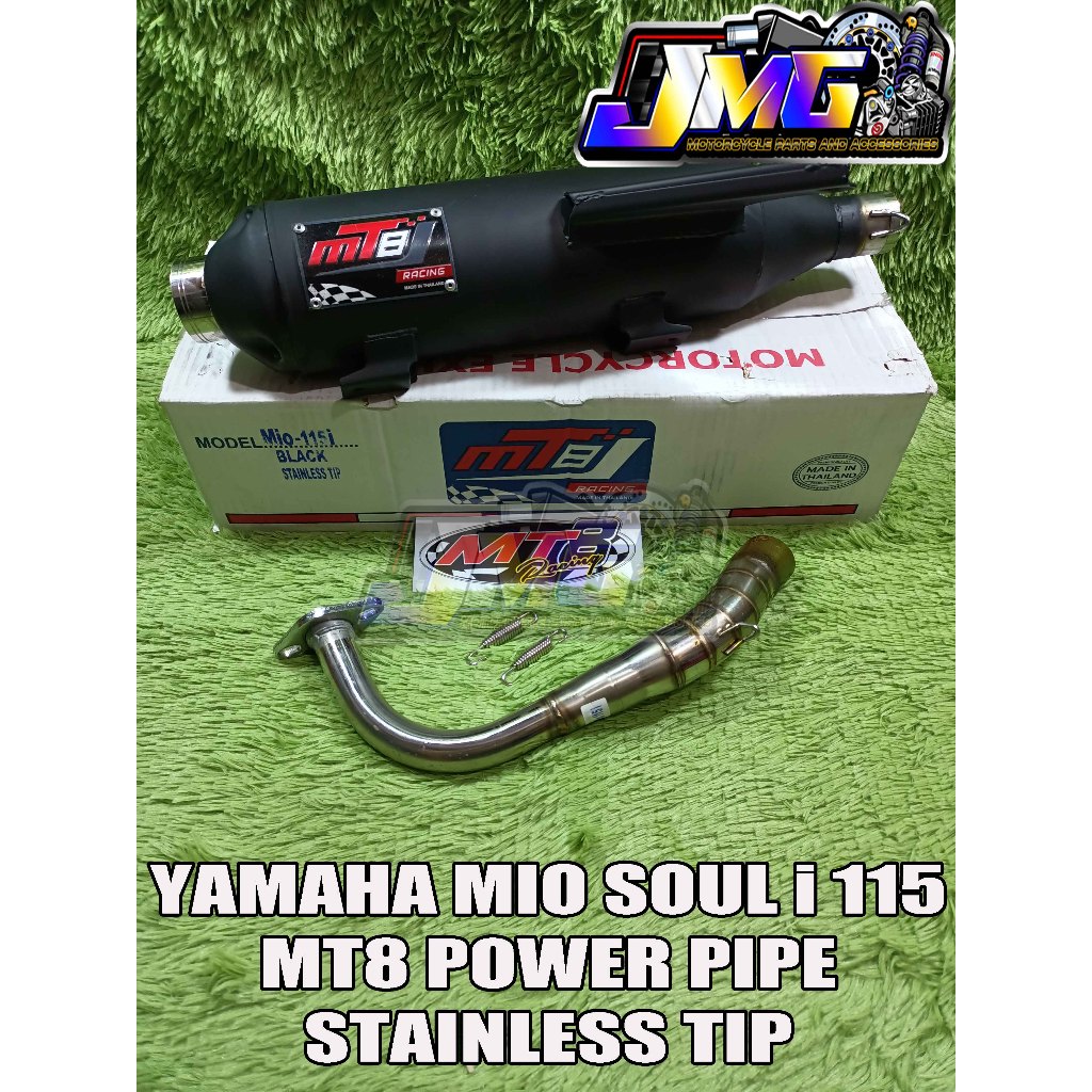 YAMAHA MIO SOUL i 115 / MSI 115 MT8 POWER PIPE STAINLESS TIP MADE ...