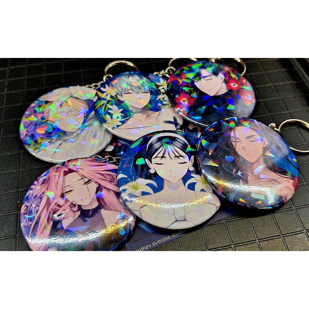 ALIEN STAGE Drowing Bloom Series Mirror Keychain - Metal Badge - [ALNST ...