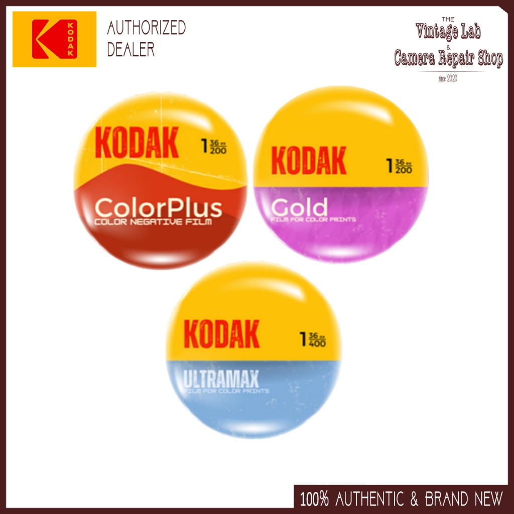 Kodak Colorplus Gold Ultramax Logos 35mm Film Button Pin Cute Round ...