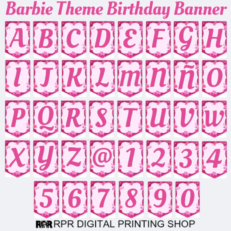 BARBIE THEME BIRTHDAY BANNER | Shopee Malaysia