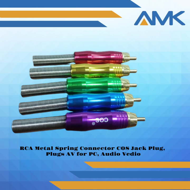 RCA male soldering Metal Spring Connector COS Jack Plug, Plugs AV for ...
