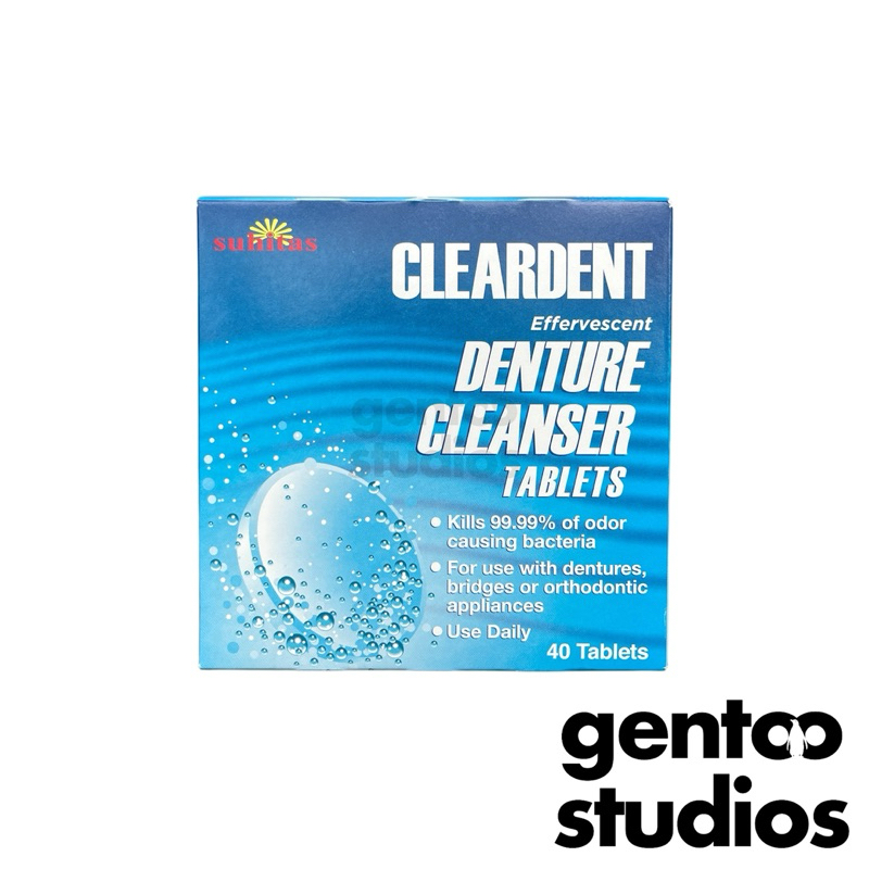 Cleardent Effervescent Denture Cleanser Tablets - 40 Tablets | Shopee ...