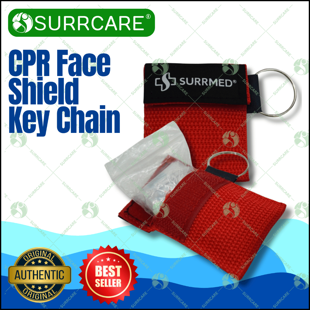 SURRMED CPR Face Shield with Red Keychain Bag Essential for First Aid ...