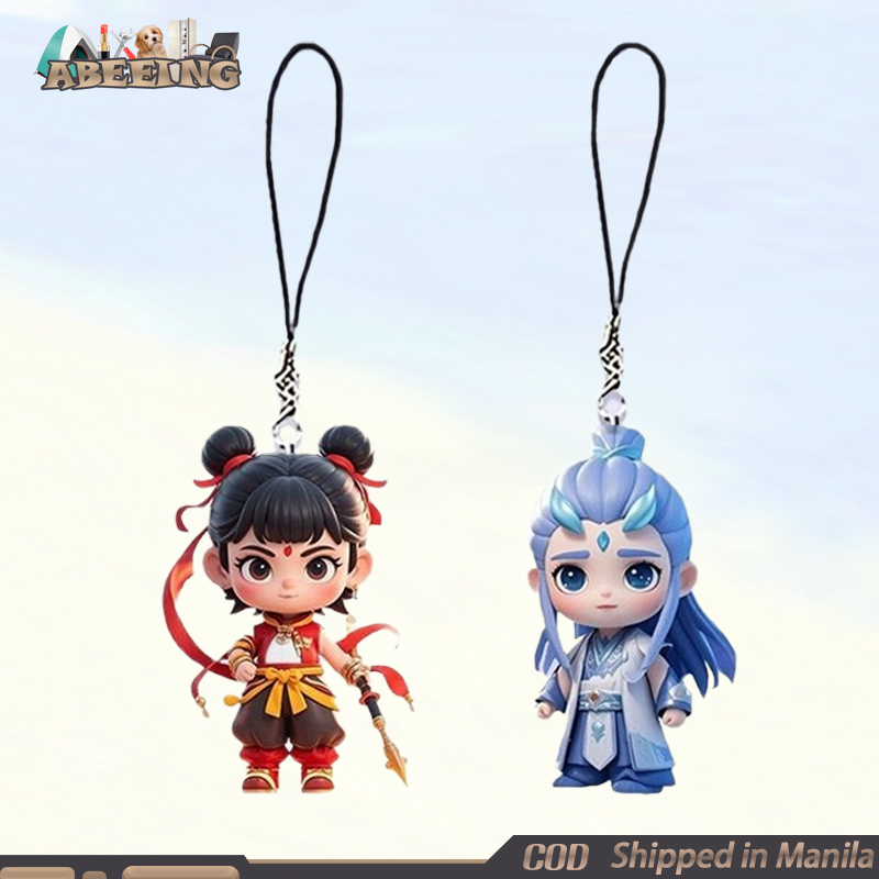 Nezha Cartoon Character Keychain Anime Style Phone Strap | Shopee Malaysia