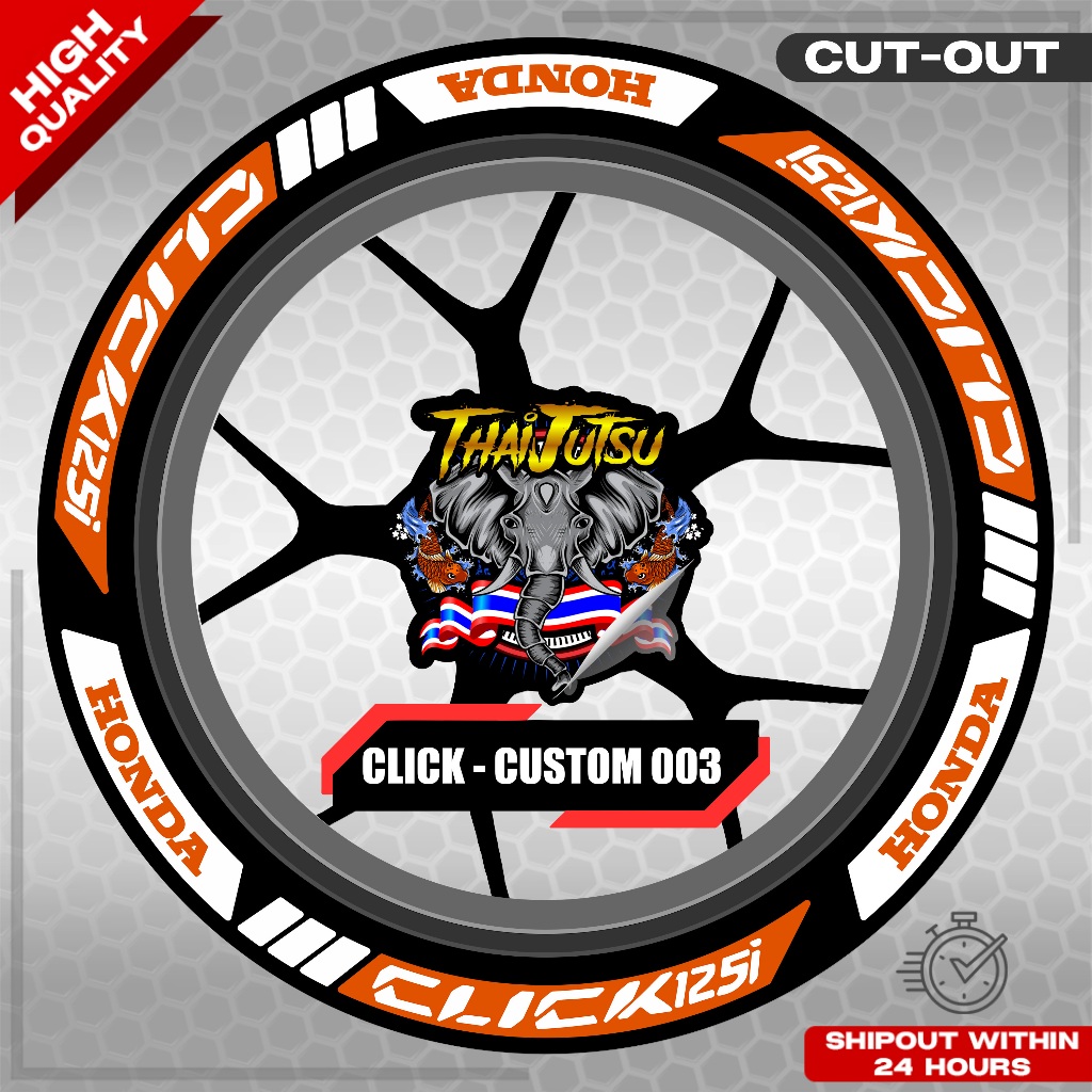 CLICK 125 MAG STICKER SET ( 2 MAGS ) - CUSTOM 003 | VINYL WATERPROOF ...
