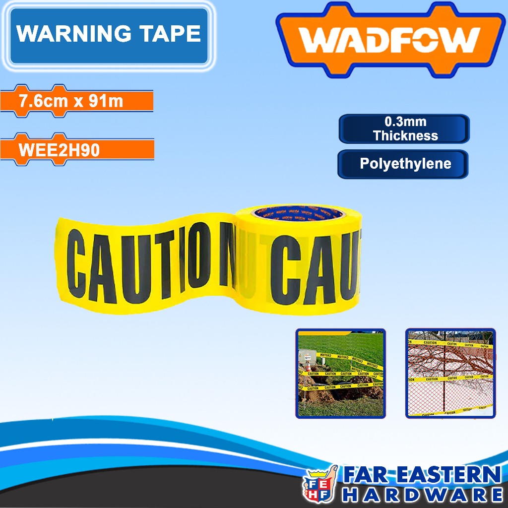 WADFOW PE Safety Warning Caution Tape 7.6CM x 91m WEE2H90 WFHT | Shopee ...