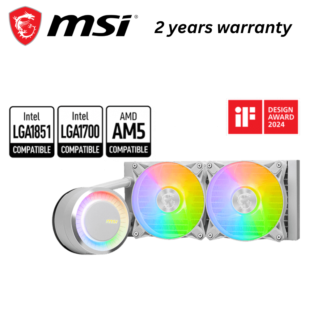MSI CPU Cooler Fan MAG Coreliquid E240 Liquid Cooling 240mm Fluid ...