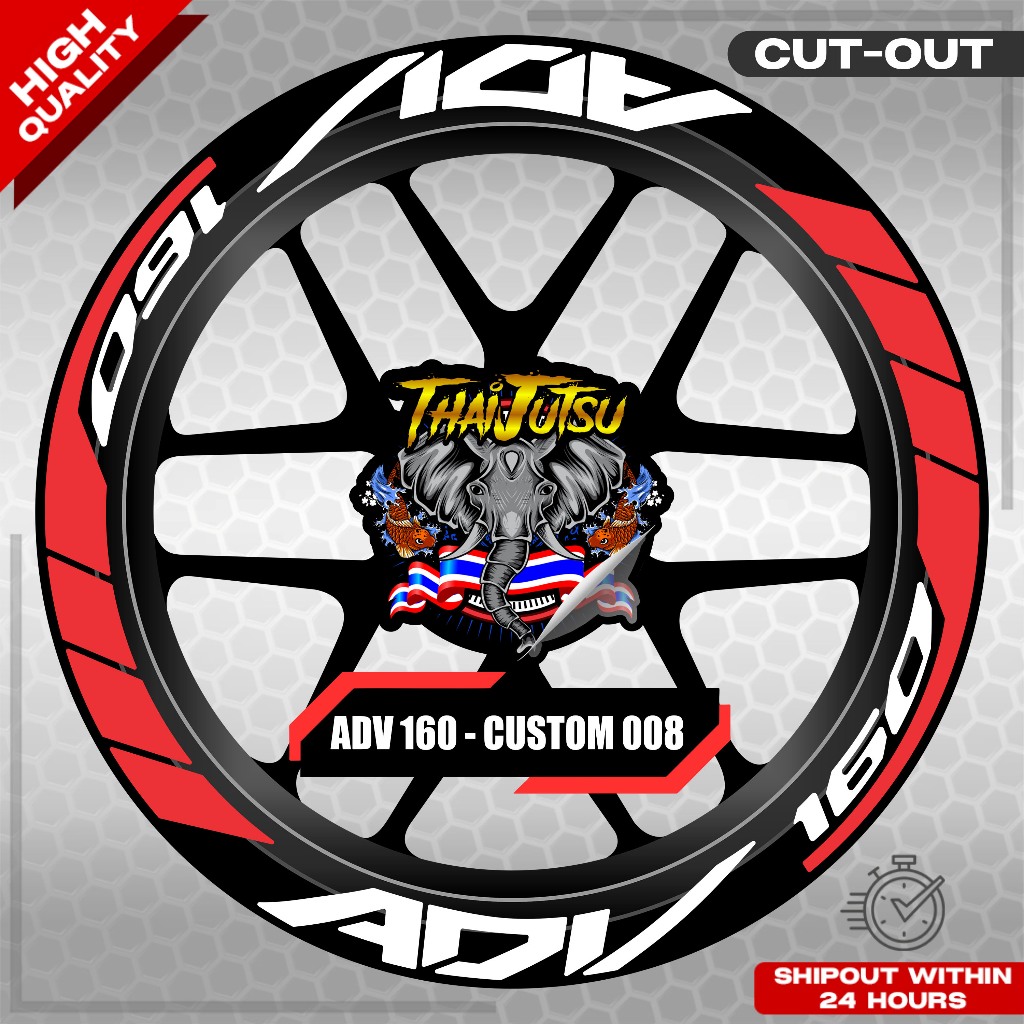 ADV 160 MAG STICKER SET ( 2 MAGS ) - CUSTOM 008 | VINYL WATERPROOF CUT ...