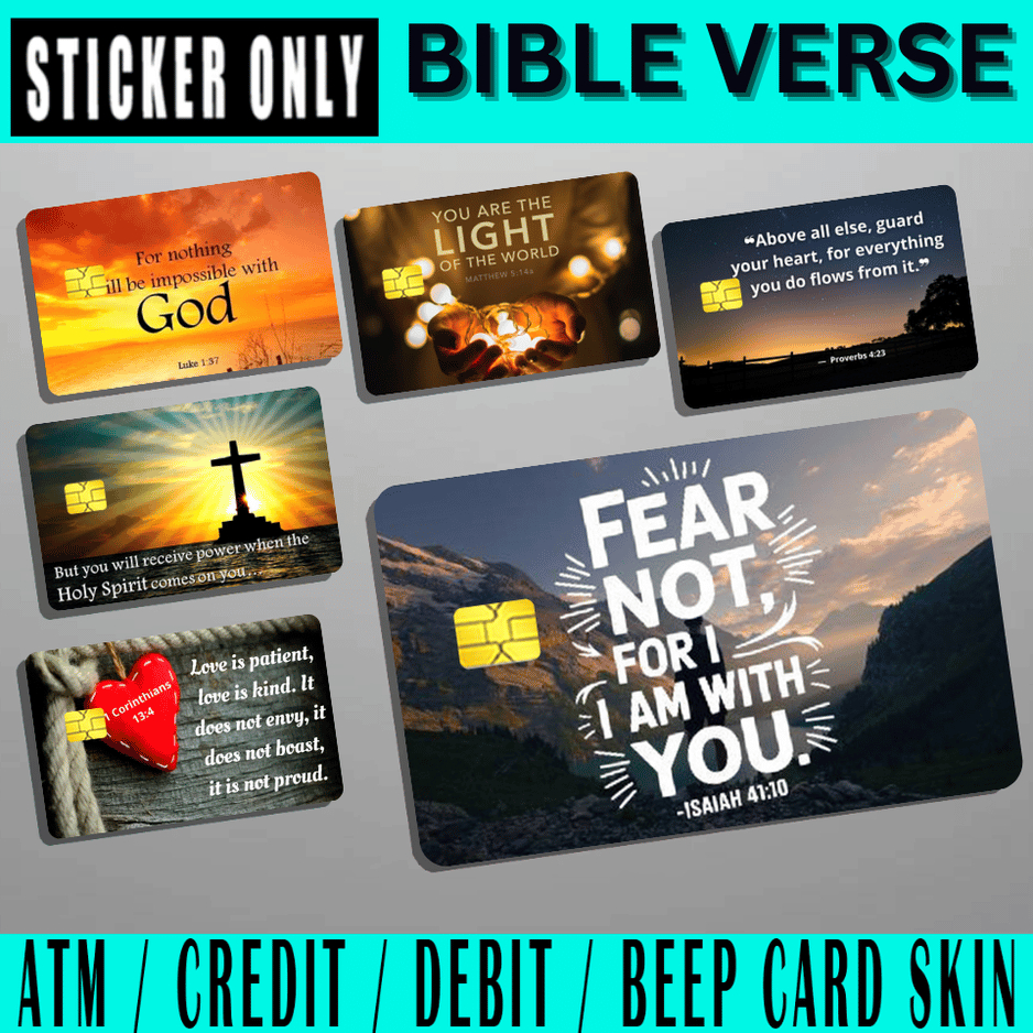 BIBLE VERSE QUOTE Card Sticker - Vinyl Matte Laminated Waterproof ...