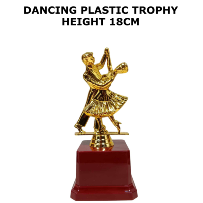 DANCING PLASTIC TROPHY HEIGHT 18CM ( CUSTOMIZE AVAILABLE ) | Shopee ...