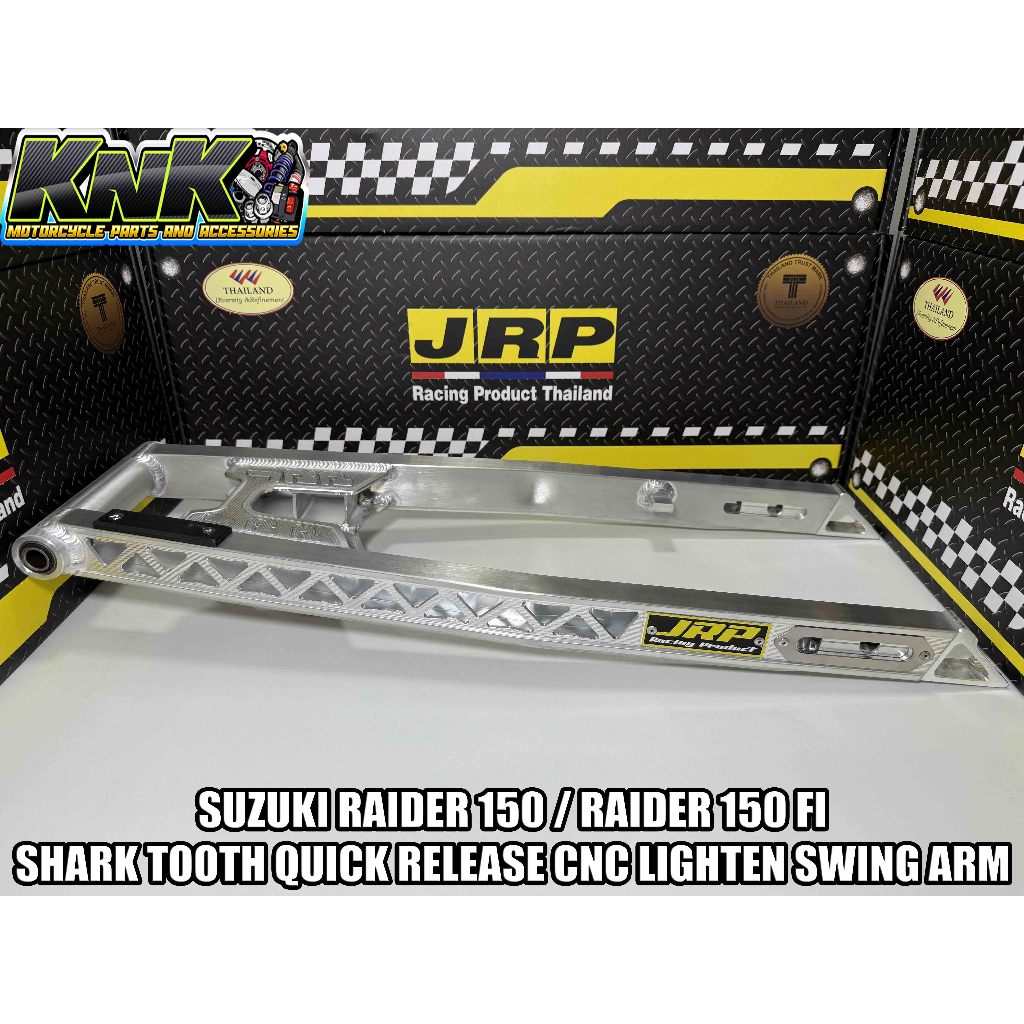 JRP SHARK TOOTH QUICK RELEASE CNC LIGHTEN SWING ARM FOR RAIDER 150 ...