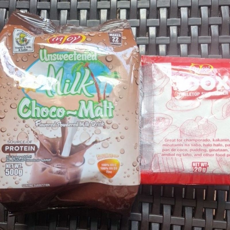 injoy unswteened milk choco malt powder drink | Shopee Malaysia