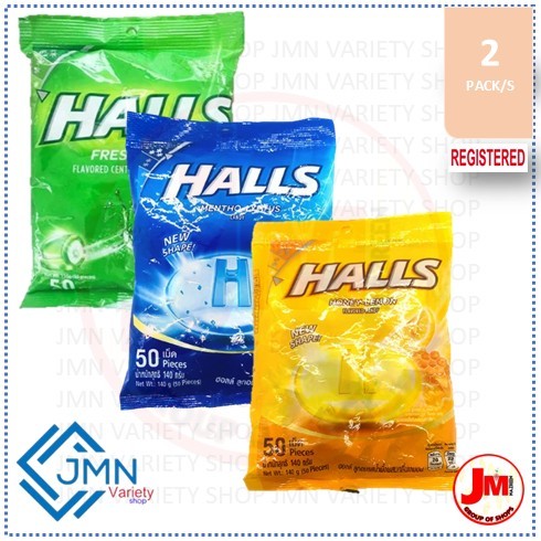 JM FG-0069 | Halls Candy 50's | 2 PACKS | Fresh Lime | Honey Lemon | Mentholyptus [4] | Shopee ...