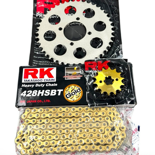RK RACING CHAIN & SPROCKET SET RAIDER 150 1st and 2nd GEN 428 STEEL ...