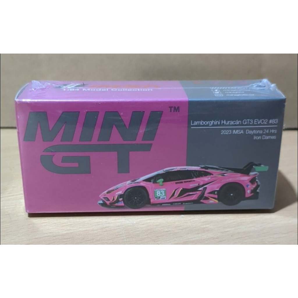 Mini GT Lamborghini Huracan GT3 EVO2 83 Iron Dames Daytona 24 Hr 772 1/ ...