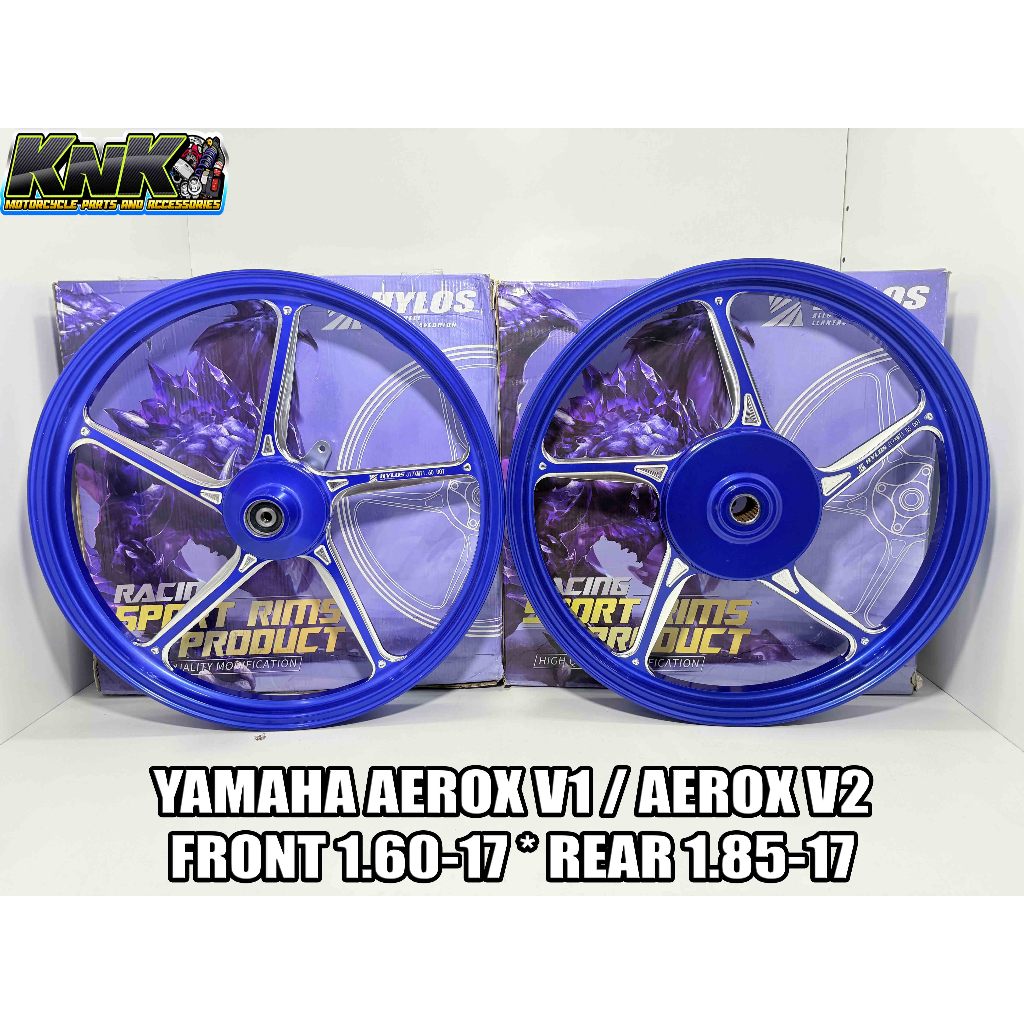 HYLOS CNC MAGS 17s 5 SPOKES FOR YAMAHA AEROX V1 / AEROX V2 | Shopee ...