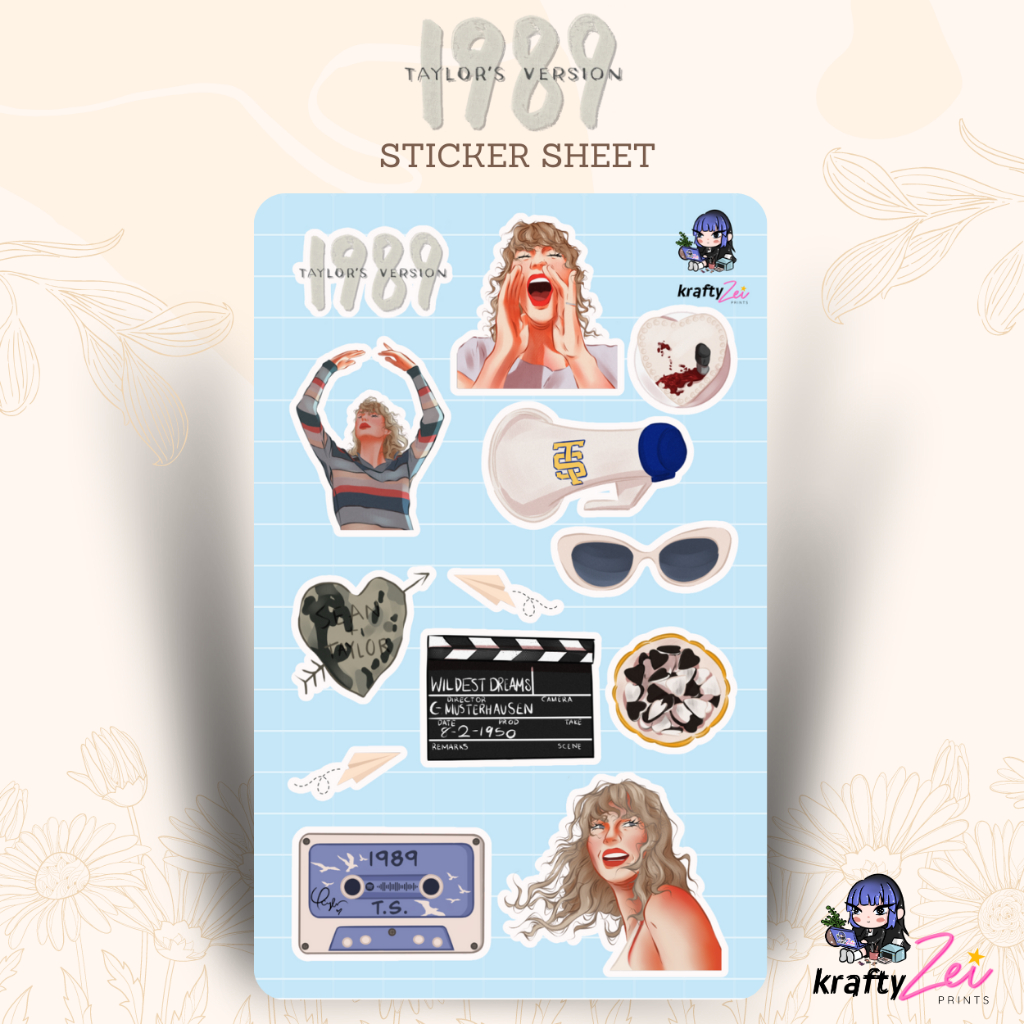 Taylor Swift 1989 Sticker Sheet | Journal Sticker | Swiftie | Shopee ...