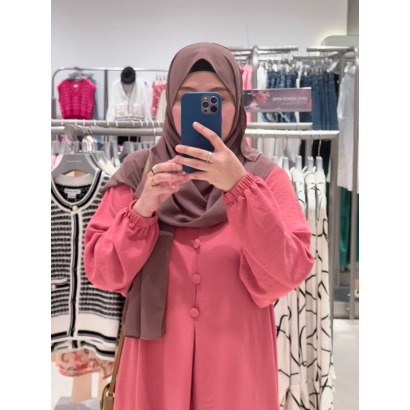 our Emma dress With Cover cloth button style only Pop arms | Shopee ...
