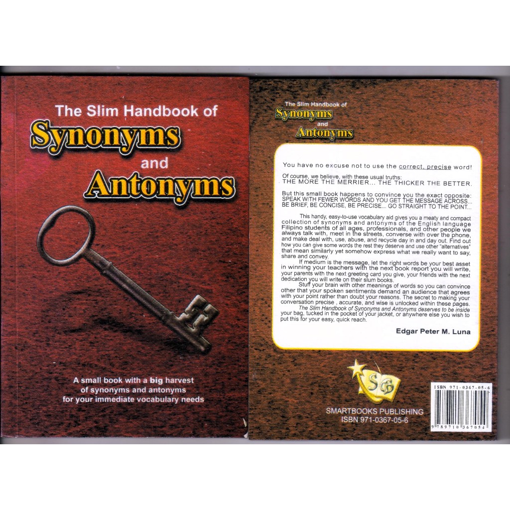 SYNONYMS AND ANTONYMS (The Slim Handbook of SmartBooks) | Shopee Malaysia