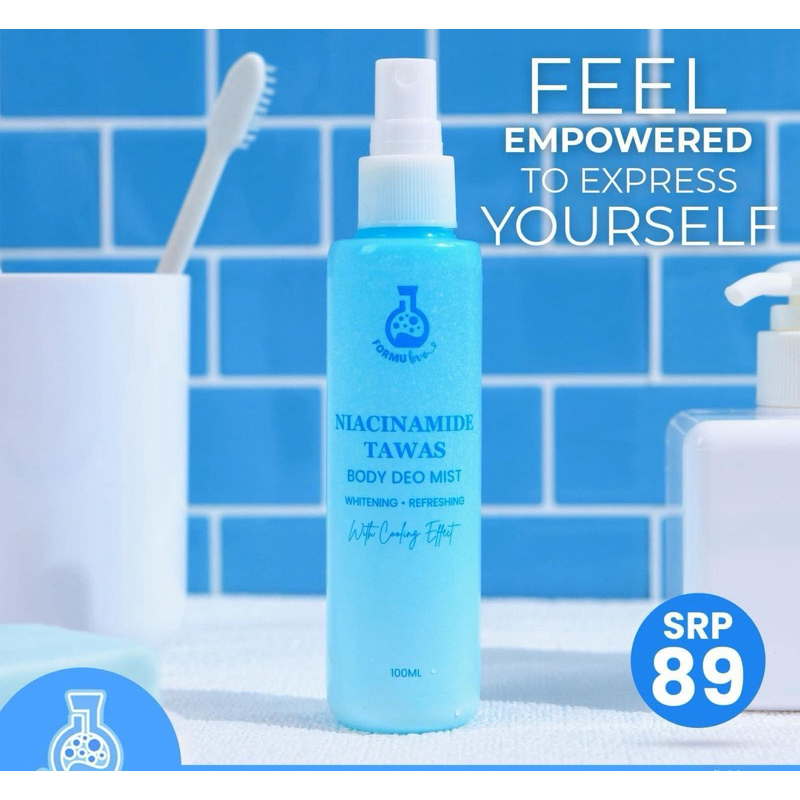 Niacinamide Tawas Body Deo Mist 100ml by Formu love | Shopee Malaysia