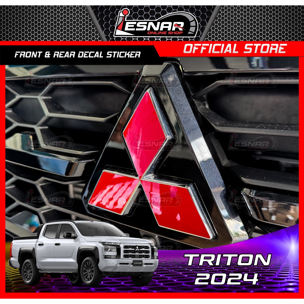 Mitsubishi Triton 2024 Front and Rear Logo Sticker | Shopee Malaysia
