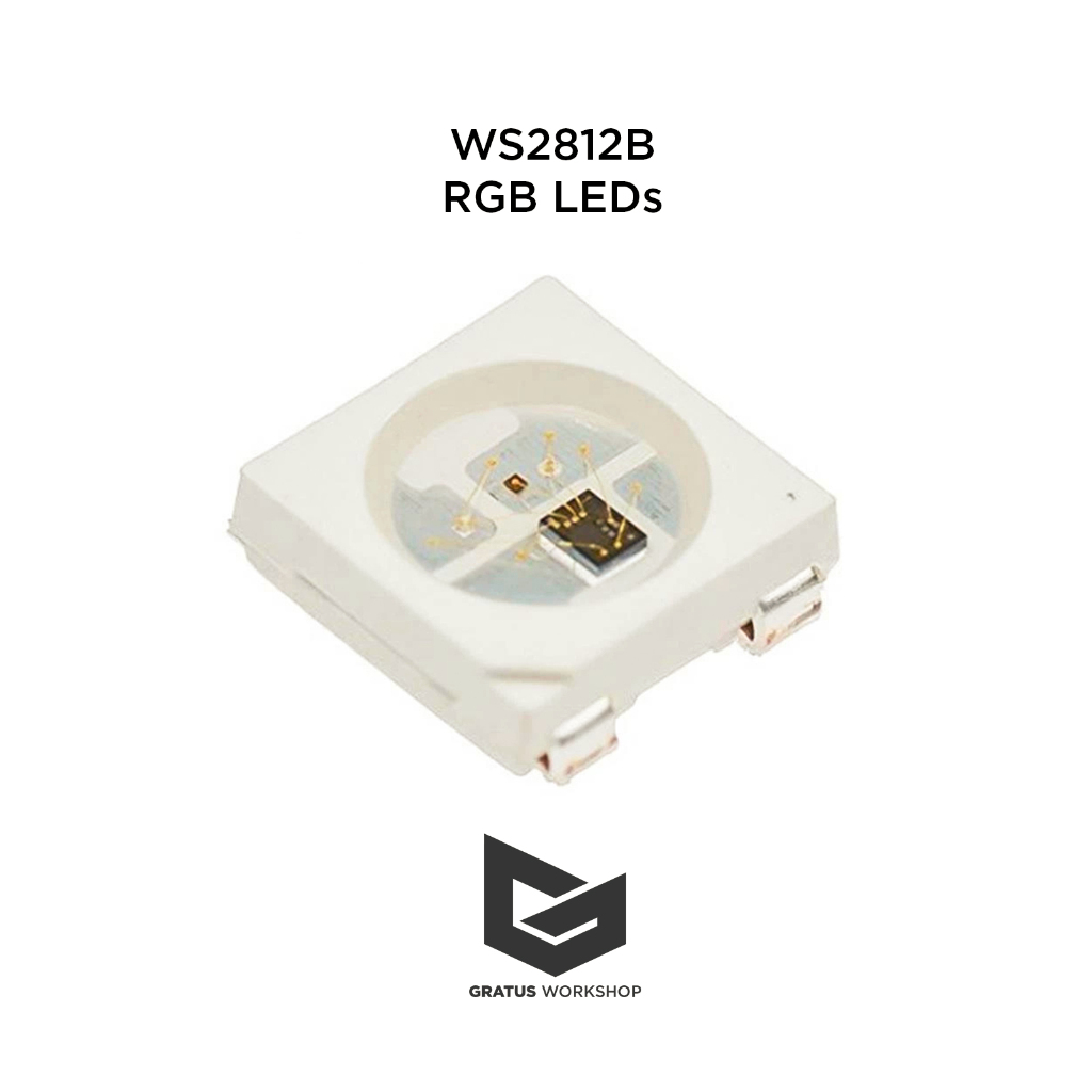 10PCS WS2812B RGB LED Chip 5050SMD White PCB WS2812 Individually ...