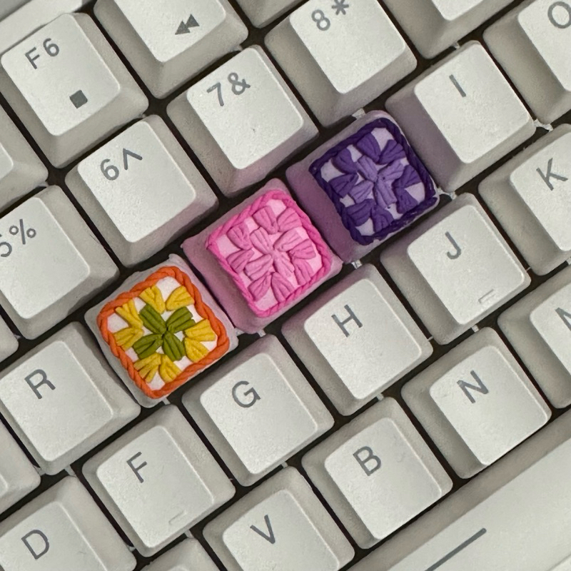 Customized Granny Square Artisan Keycaps | Cotton Cat | Shopee Malaysia