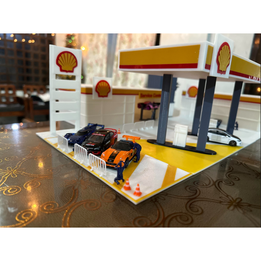 Shell Gas Station Diorama For Hot Wheels 3D Printed | Shopee Malaysia