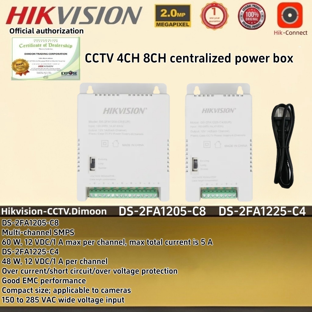Hikvision CCTV 4CH 8CH Centralized power supply box 12V monitoring ...