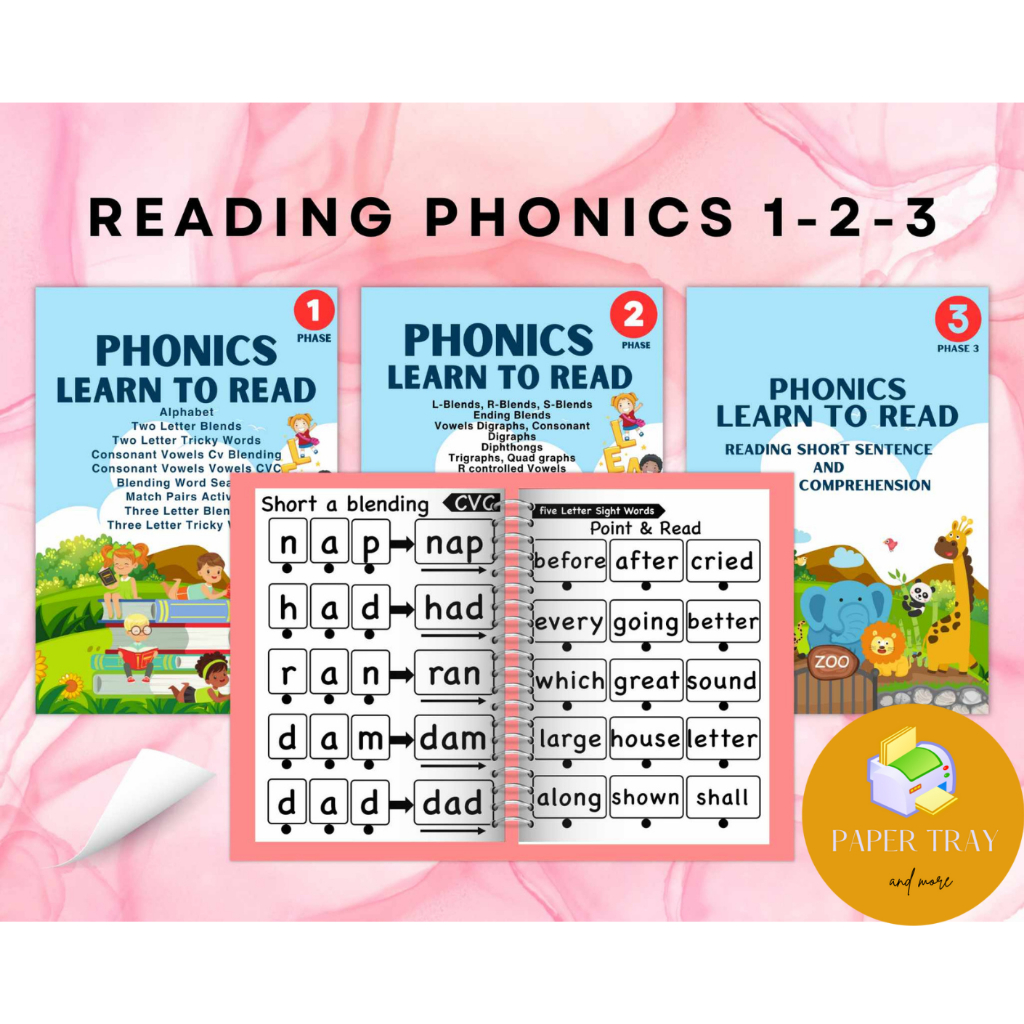 PHONICS LEARN TO READ - PHASE 1 TO 3 (BEGINNER TO ADVANCED) | Shopee ...