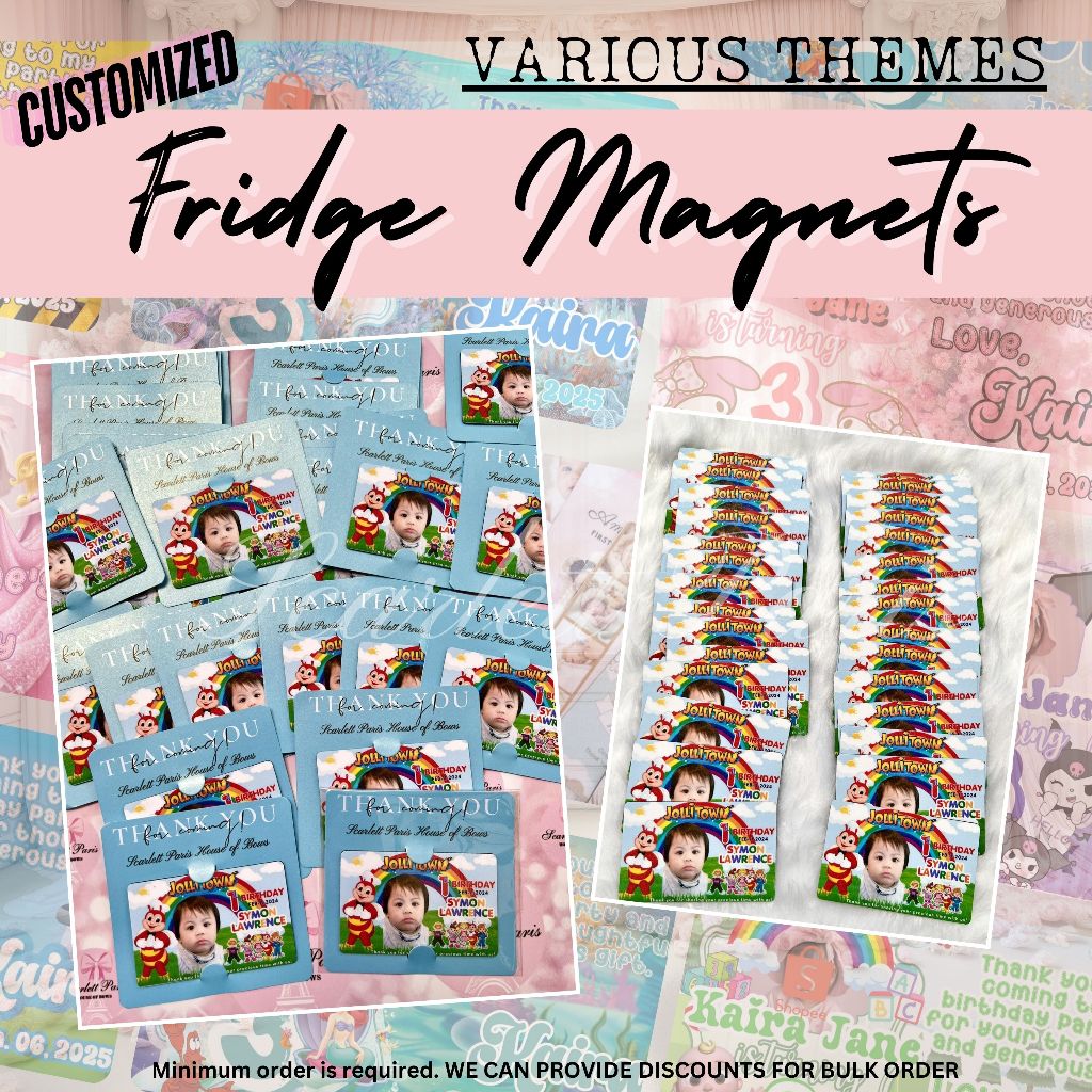 FRIDGE REF MAGNET Souvenirs for Events Birthday Baptism Personalized ...