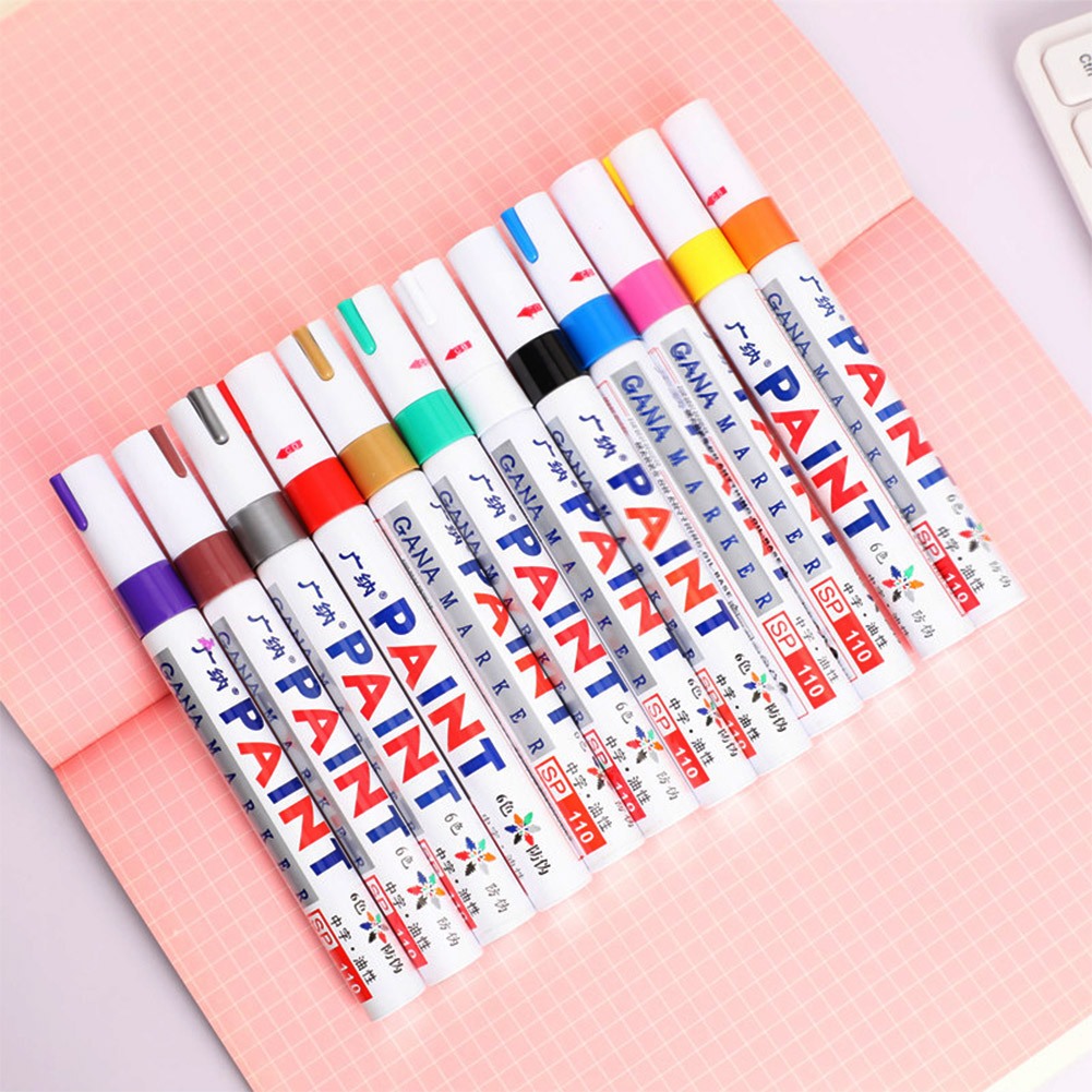 Metal Paint Pen Waterproof Oil-Based Marker Steel Industrial Tire ...