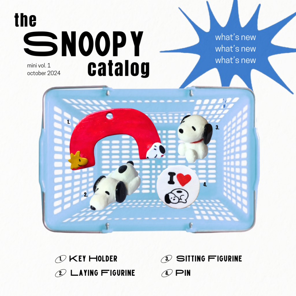 snoopy mini handmade clay collection (pin, figure, key holder) | Shopee ...