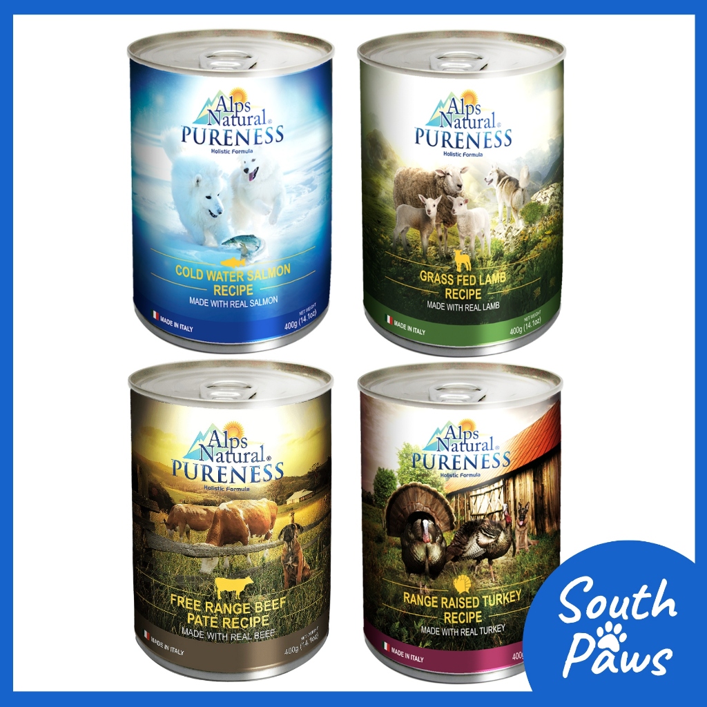 Alps Natural Pureness Dog Wet Food in Can 400g | Grassfed Lamb Beef ...