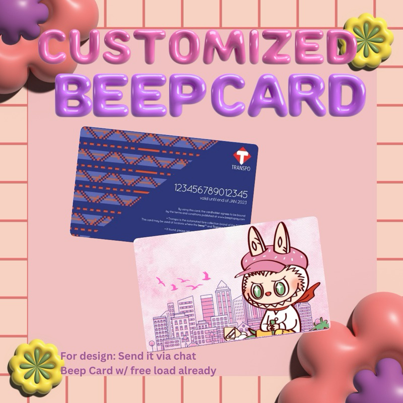 LABUBU Customized Beep Card Sticker w/ card included and free 20 load ...