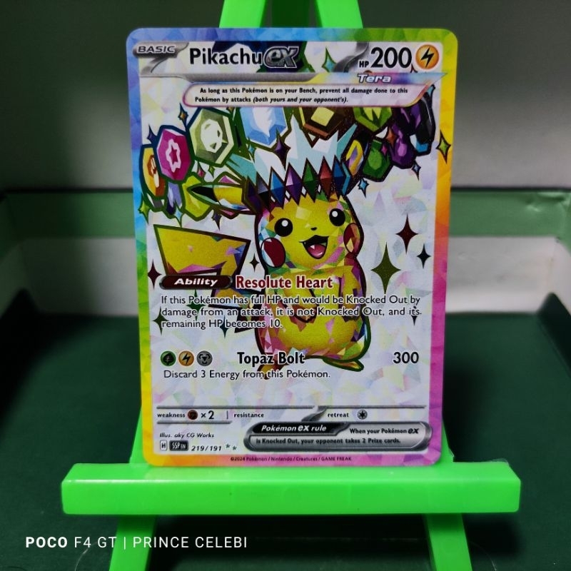 Pokemon TCG - Pikachu ex Full Art Tera (with print issue) | Shopee Malaysia
