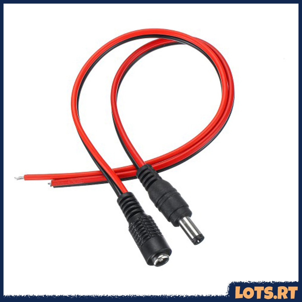 5 Pairs 20cm Long Wires DC Connector Power Male and Female For CCTV ...