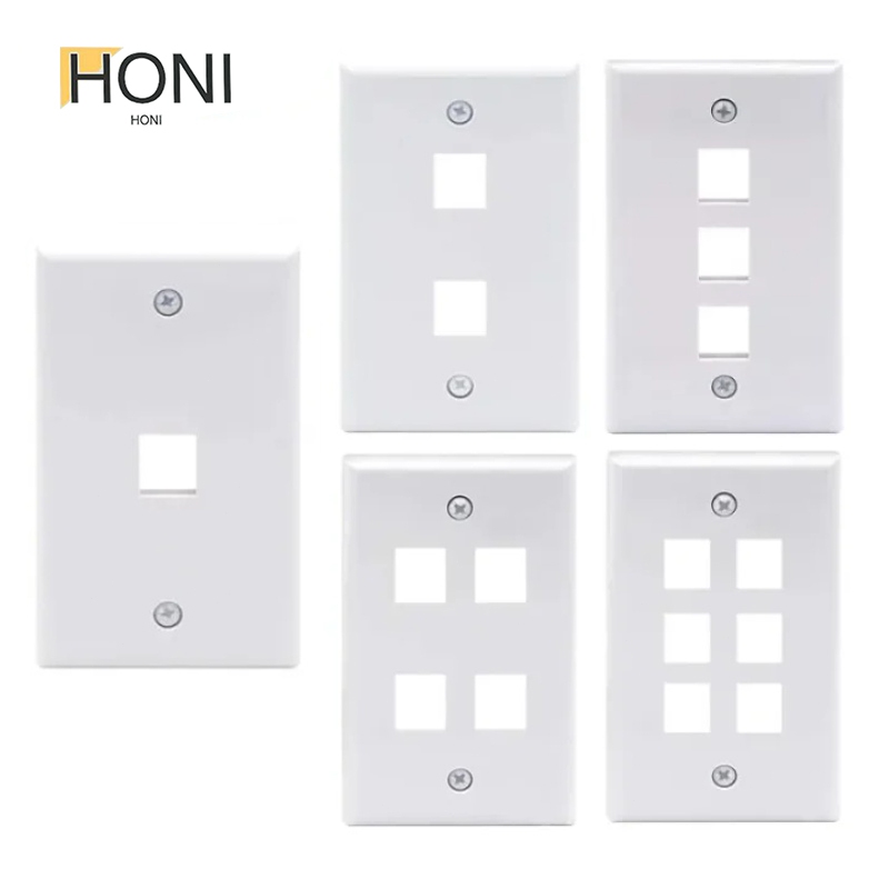 RJ45 Ethernet Keystone Jack Wall Plate for Network Outlet, Home Tools ...