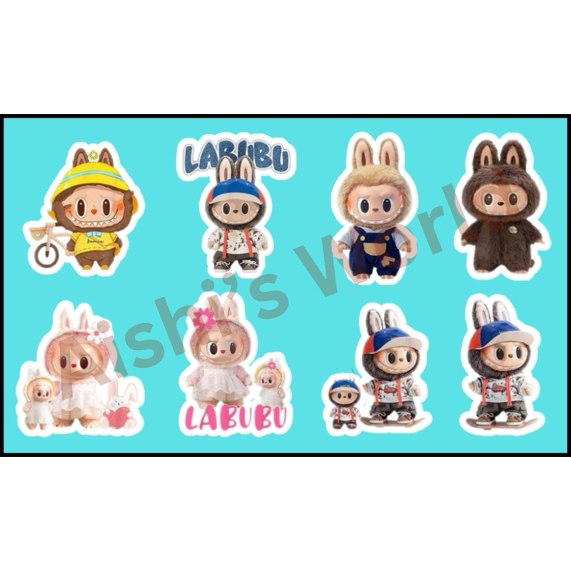 Labubu Stickers 4 Sheets in 1 Pack | Shopee Malaysia