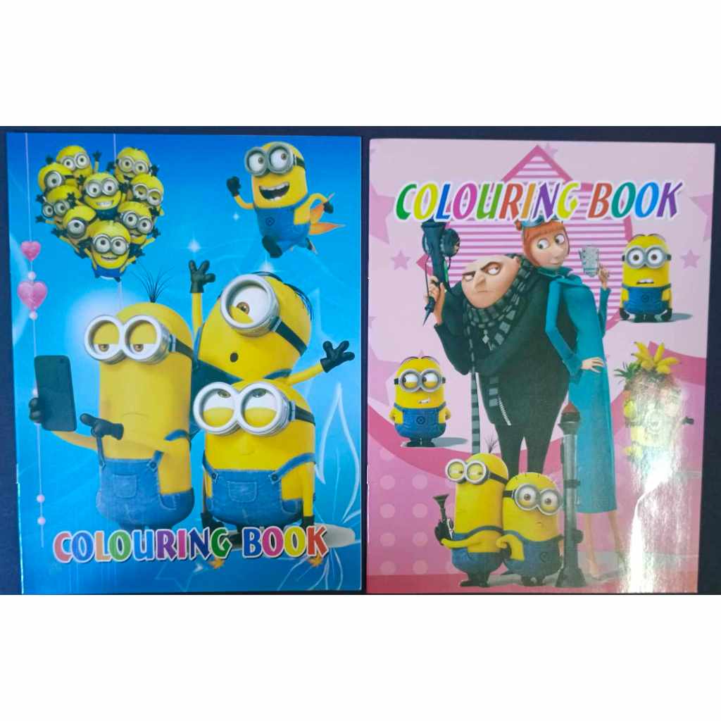 COLORING BOOK With Sticker (MINIONS Design), nasa gitna po ng Coloring ...