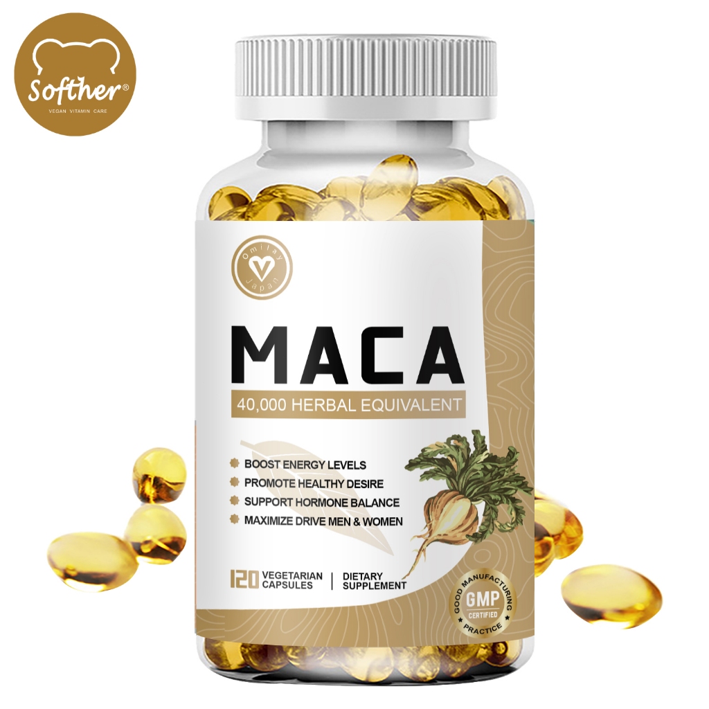 Softher Maca Capsule Boost Stamina and Vitality Maca Root Supplement ...